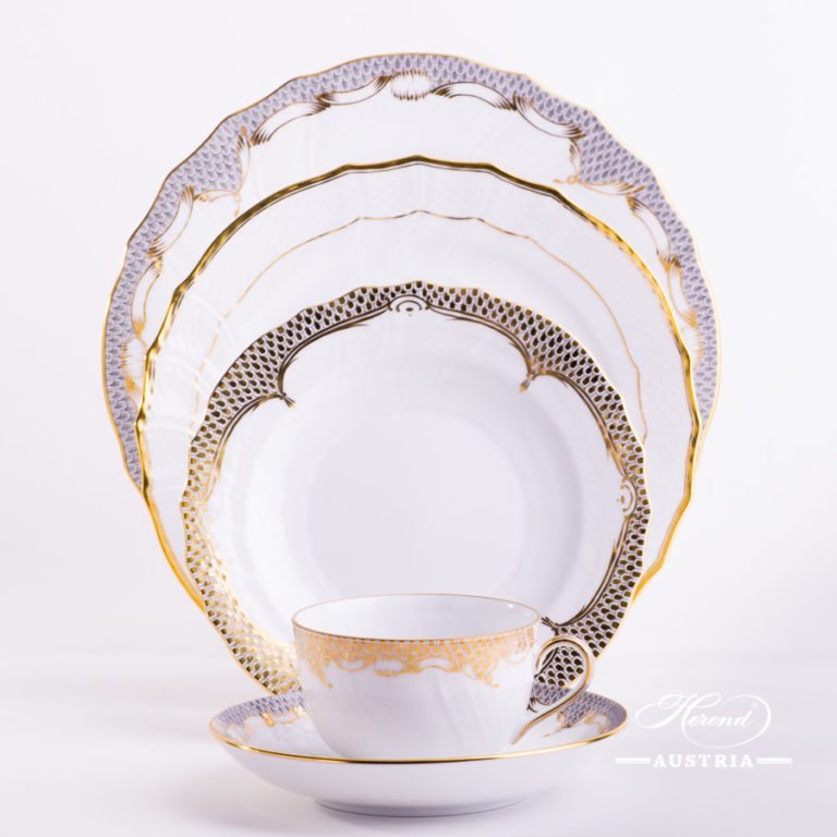 Victoria-A Tea Cup and Saucer - Herend Porcelain - Herend Austria